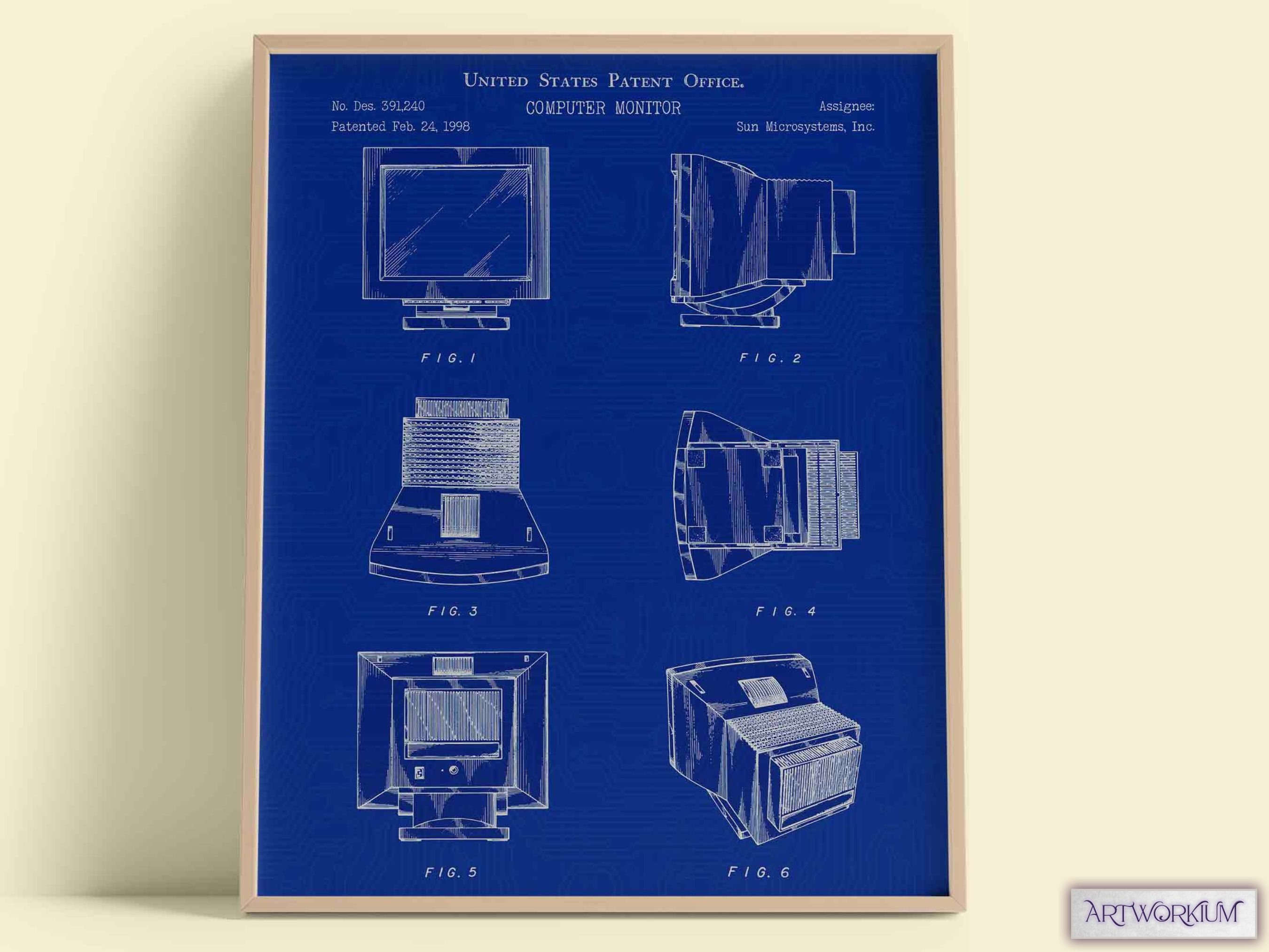 Set of 6 Computers & Electronics Patent Prints vol. 2 Blueprint ...
