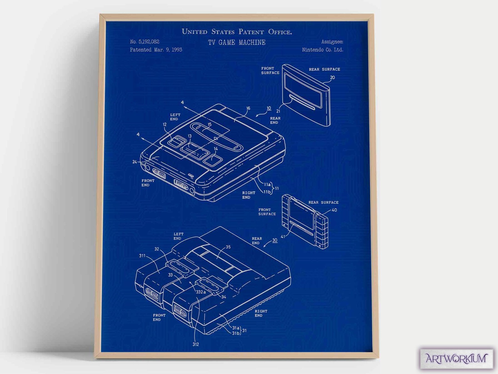 Retro Video Games Console Set of 6 Patent Prints [vol. 1 - Blueprint ...