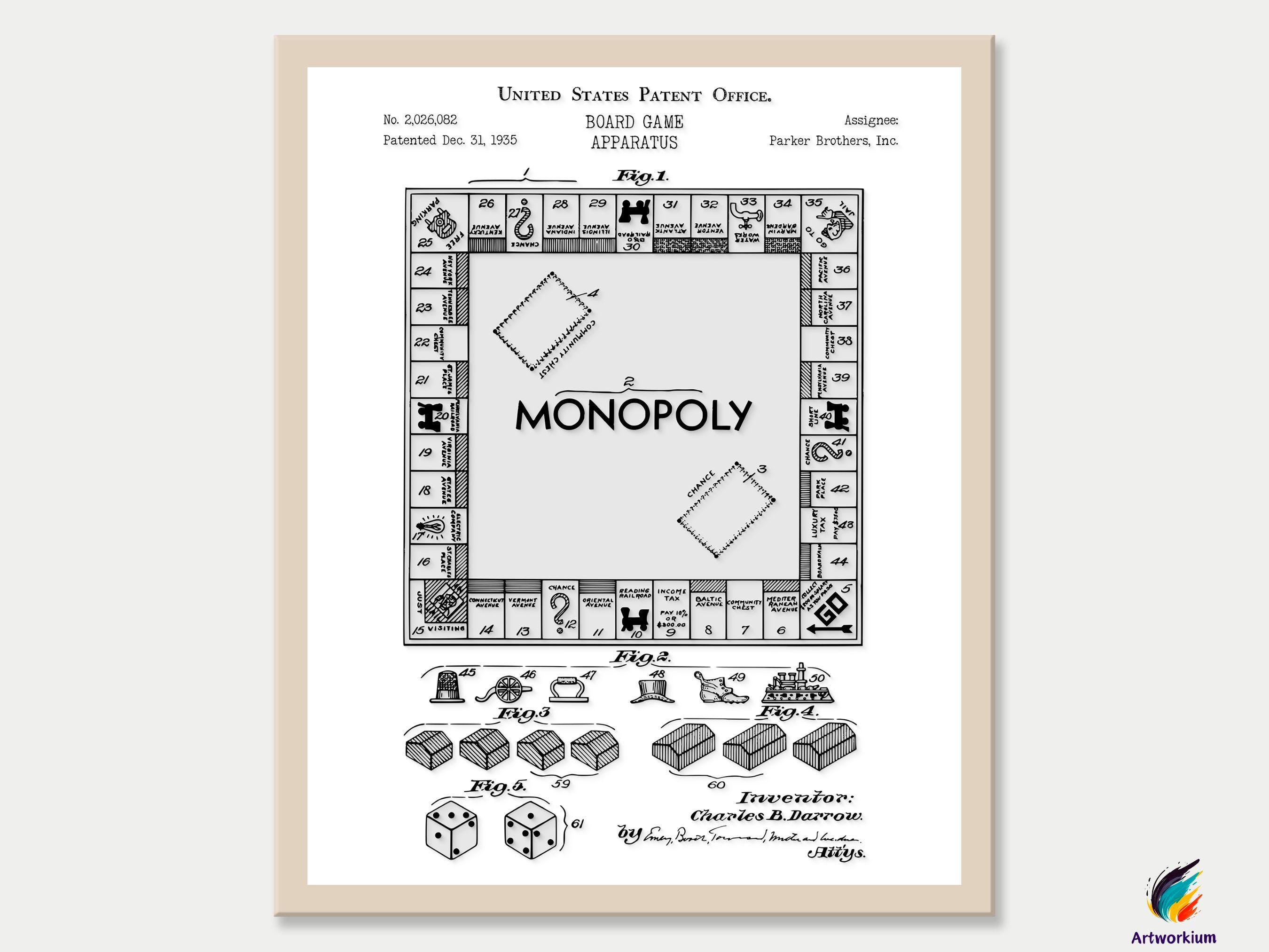 Game Patent Prints Set + PODCAST: Vintage Board Games Art [volume 2 ...
