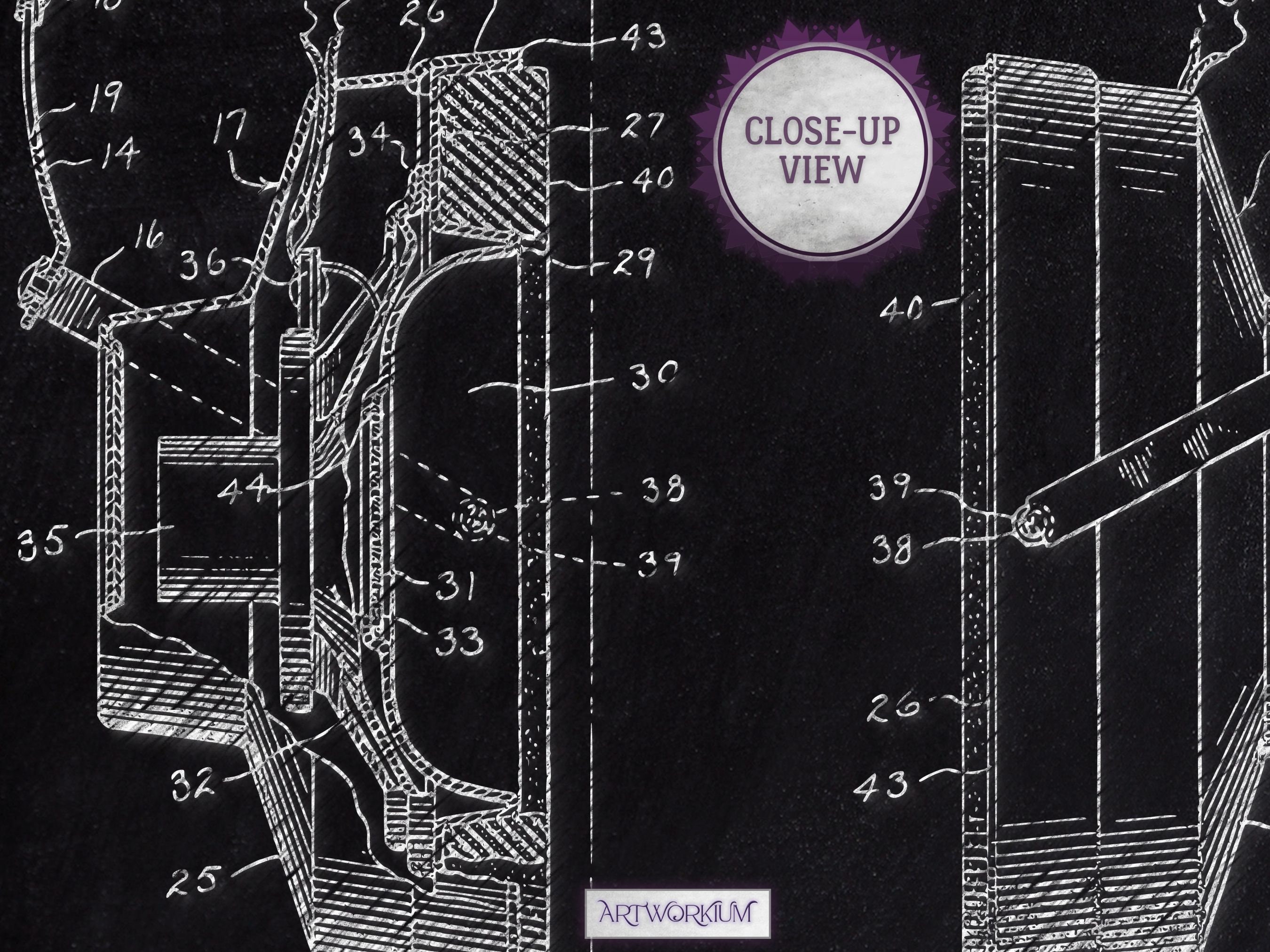 Set of 6 Computers & Electronics Patent Prints vol. 3 Black Computer ...