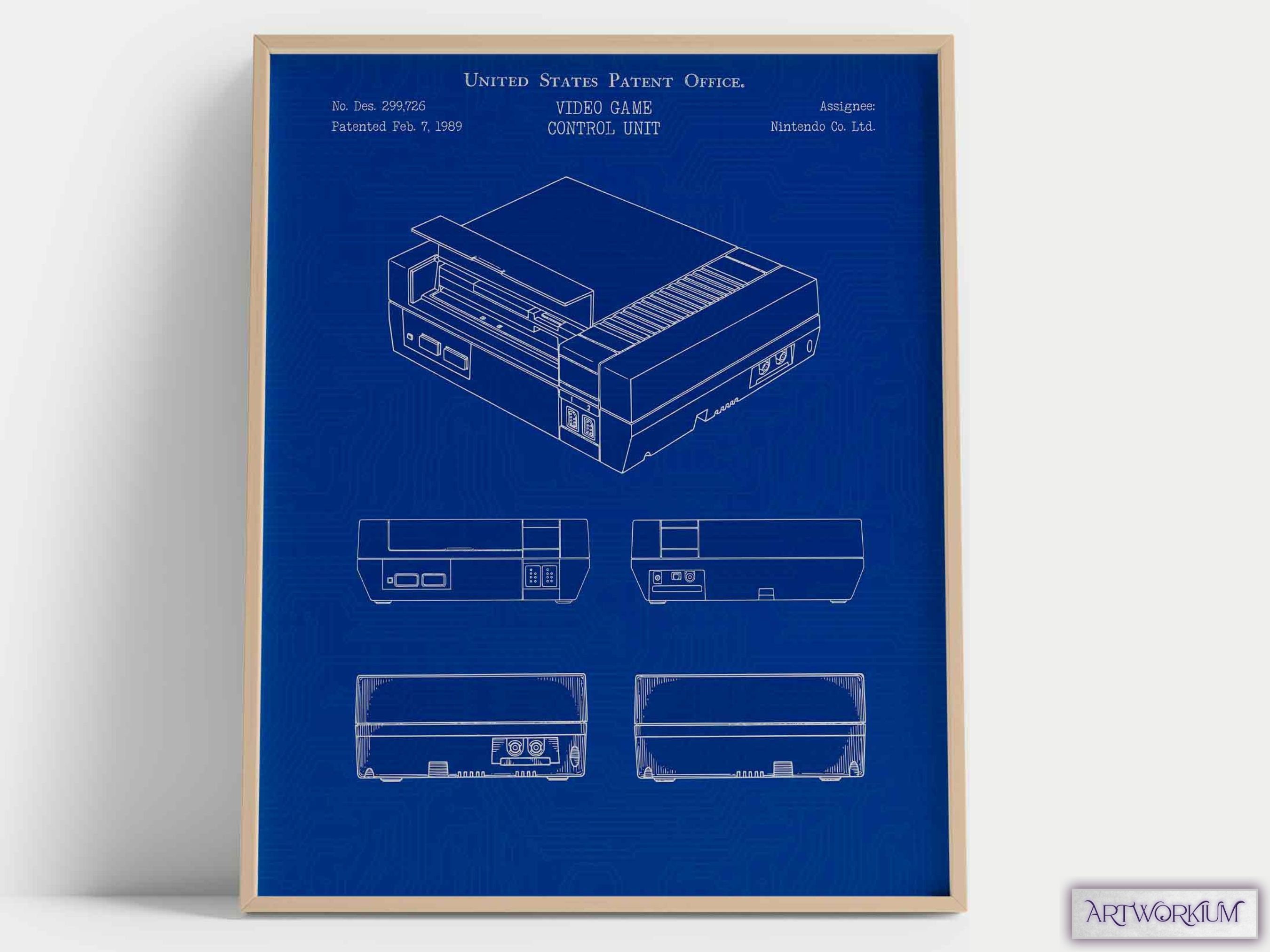 Retro Video Games Console Set of 6 Patent Prints [vol. 1 - Blueprint ...