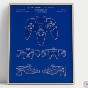 Retro Video Games Console Set of 6 Patent Prints [vol. 1 - Blueprint ...