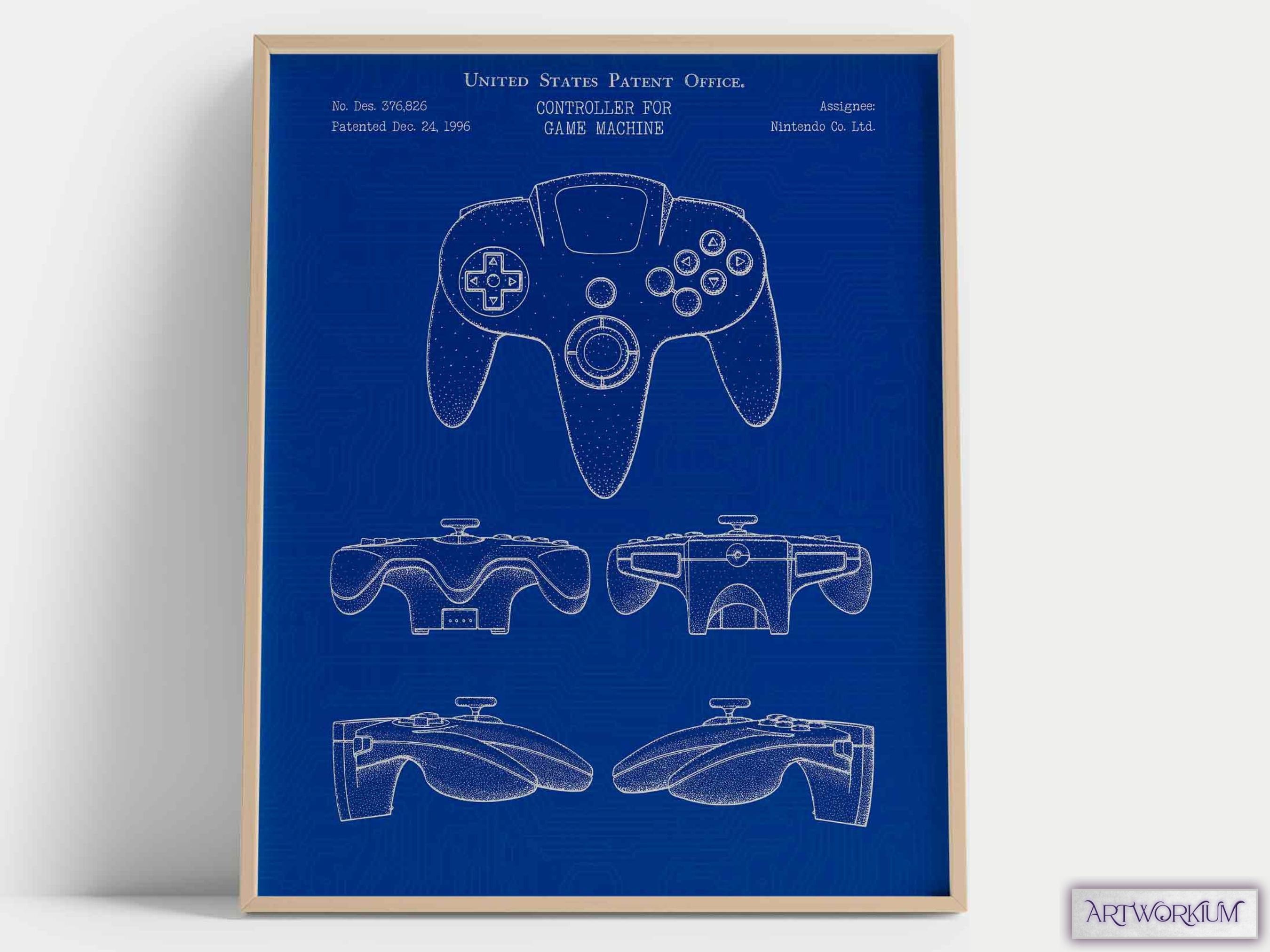 Retro Video Games Console Set of 6 Patent Prints [vol. 1 - Blueprint ...