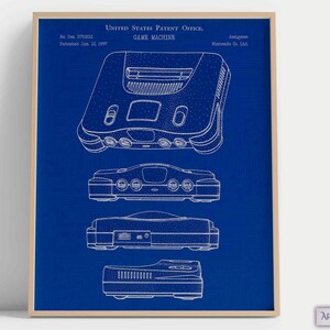Retro Video Games Console Set of 6 Patent Prints [vol. 1 - Blueprint ...