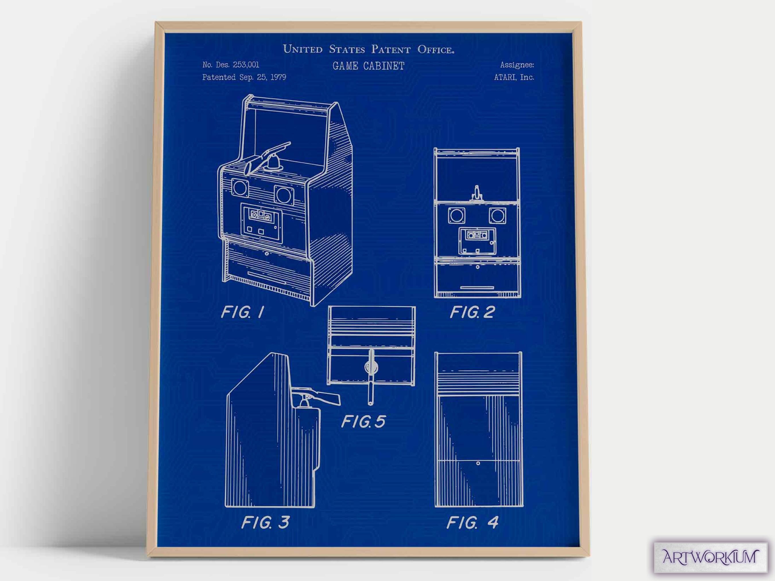Arcade Machine Patent Prints: Blueprint Gaming Room Decor [volume 1 ...