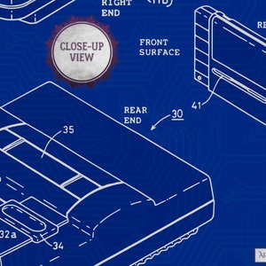 Retro Video Games Console Set of 6 Patent Prints [vol. 1 - Blueprint ...