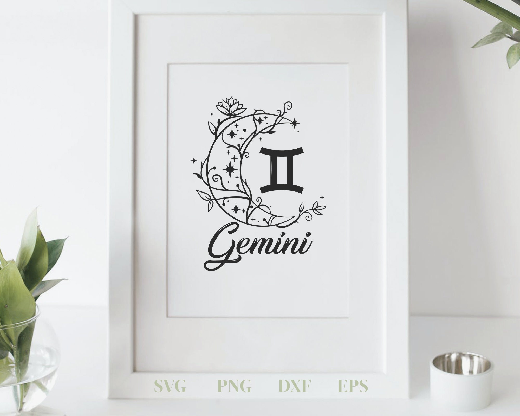 Gemini Zodiac SVG PNG Cut File | Etsy