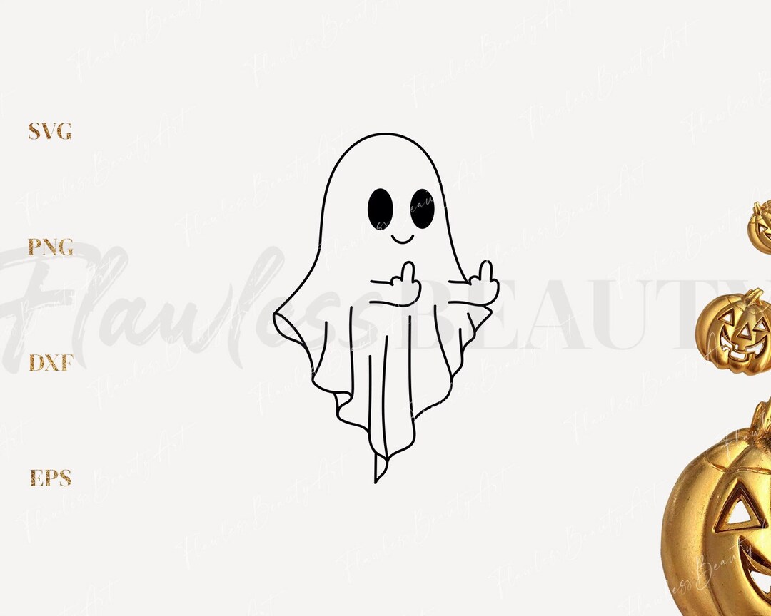 Funny Ghost Middle Finger SVG PNG Cute Ghost Svg Halloween - Etsy