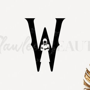 W Wednesday Symbol SVG PNG Nevermore Sign Shirt Cricut Cut - Etsy Australia
