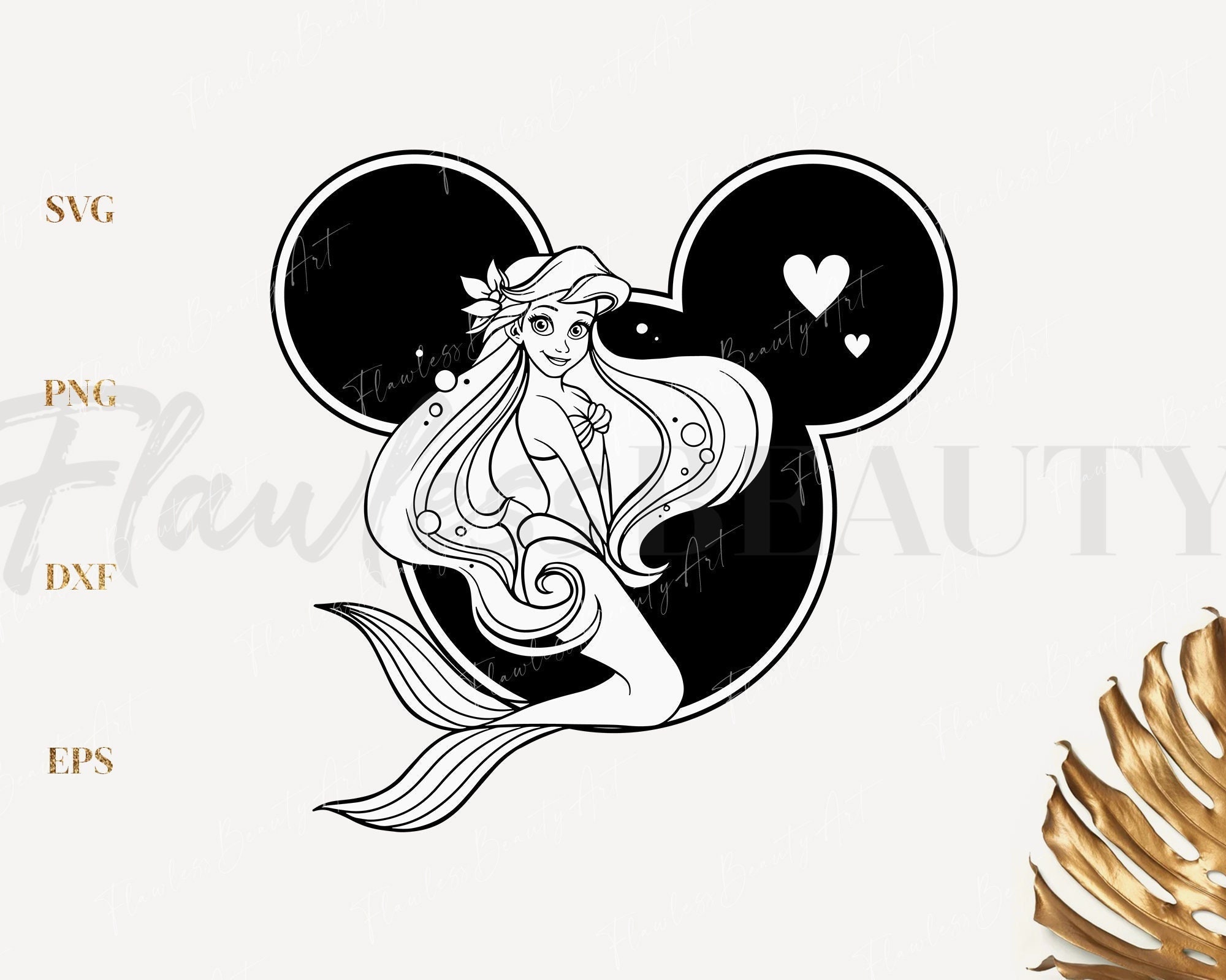 Ariel Head Silhouette