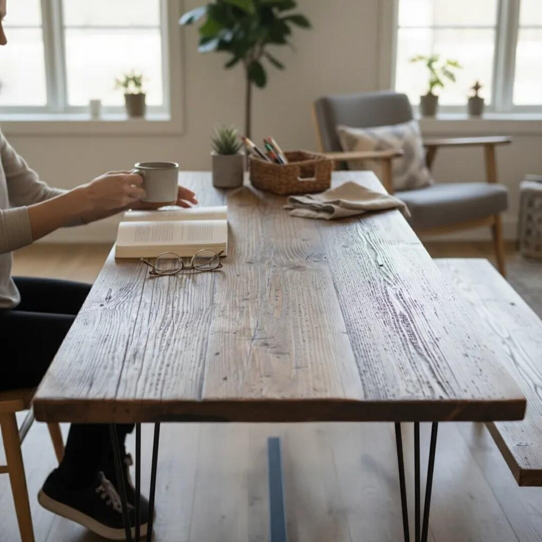 Handmade Reclaimed Wood Table Top | Rustic Farmhouse Style | UK Crafted ...