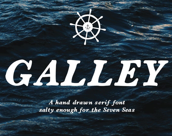 Galley Font Rough Font Pirate Font Nautical Font Logo - Etsy