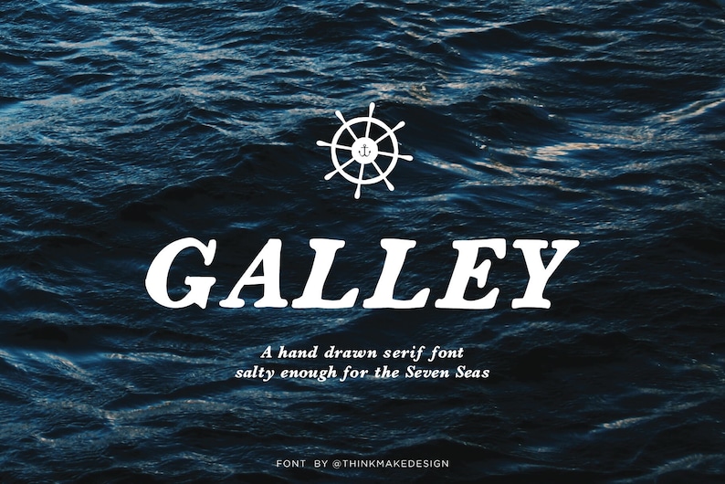 Galley Font - Rough Font, Pirate Font, Nautical Font, Logo Font, Serif ...