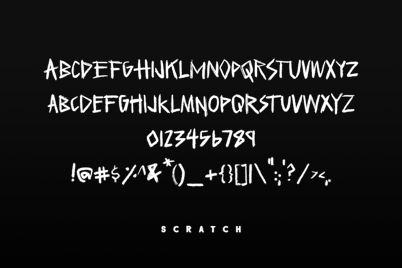 Scratch Font - Edgy Font, Handwritten Font, Band Logo, Eroded Font ...