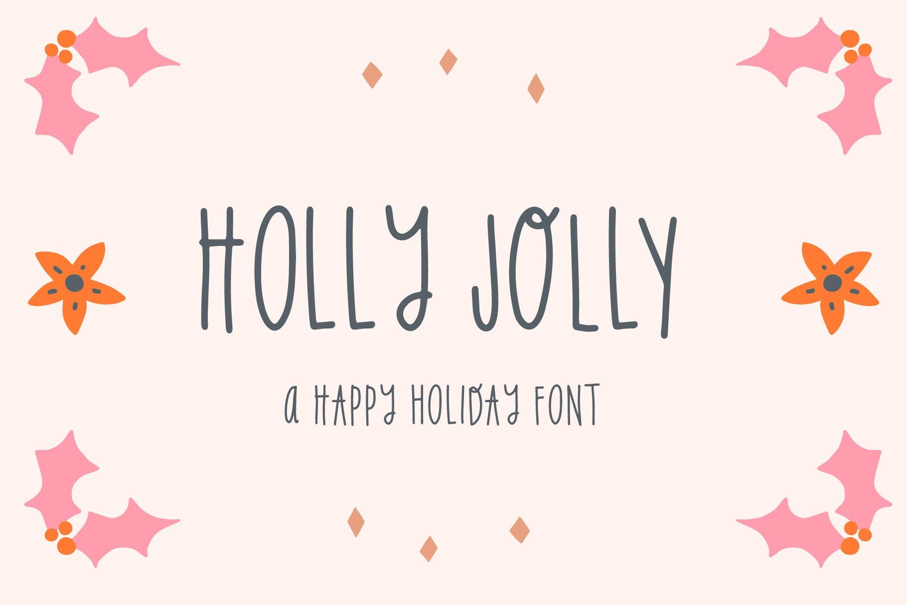 Holly Jolly Font Holiday Font, Fun Font, Children's Font, Kids Font ...