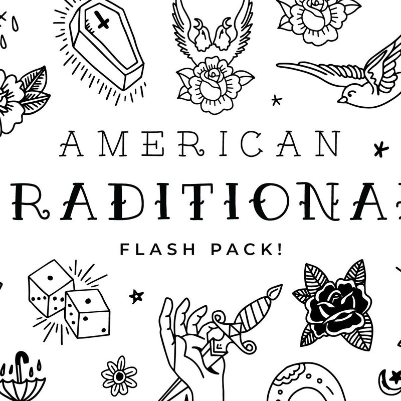 Tattoo Flash Outline - Etsy