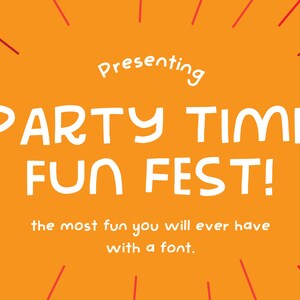 Party Time Fun Fest Font - Fun Font, Kids Font, Party Font, All Caps ...