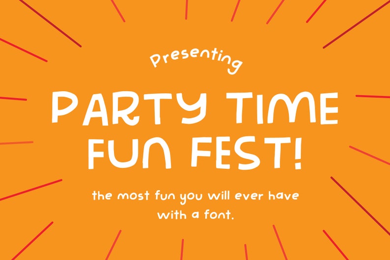 Party Time Fun Fest Font - Fun Font, Kids Font, Party Font, All Caps ...