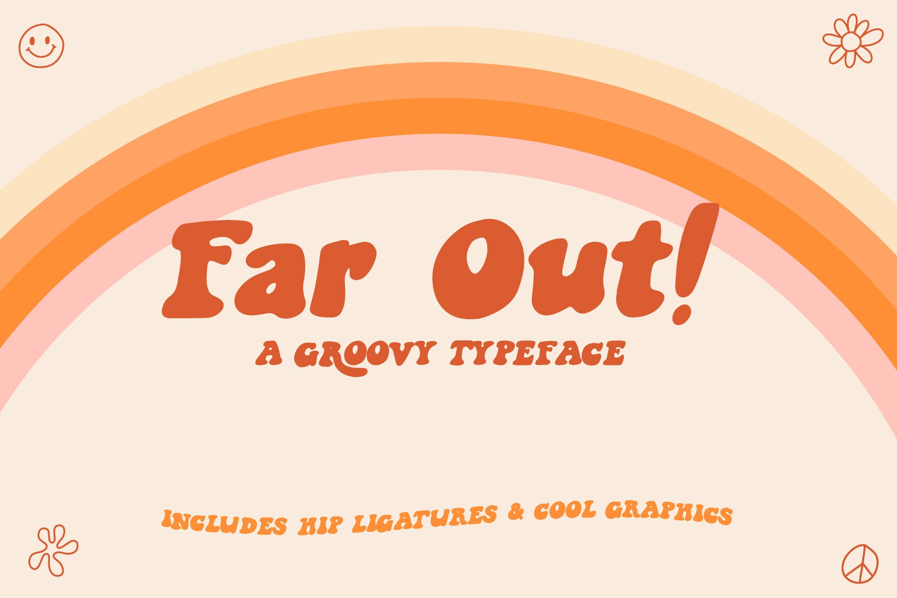 Far Out Font Fuente Groovy, fuente hippie, fuente cool, fuente vintage ...