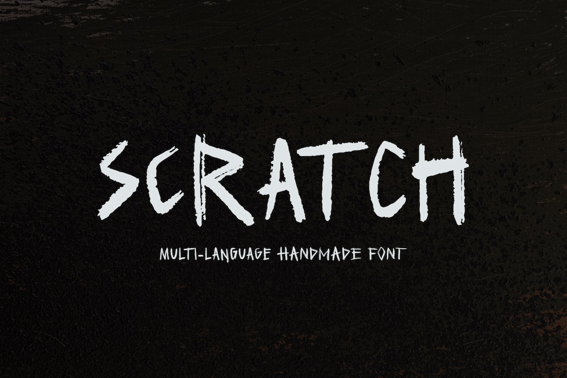 Scratch Font - Edgy Font, Handwritten Font, Band Logo, Eroded Font ...