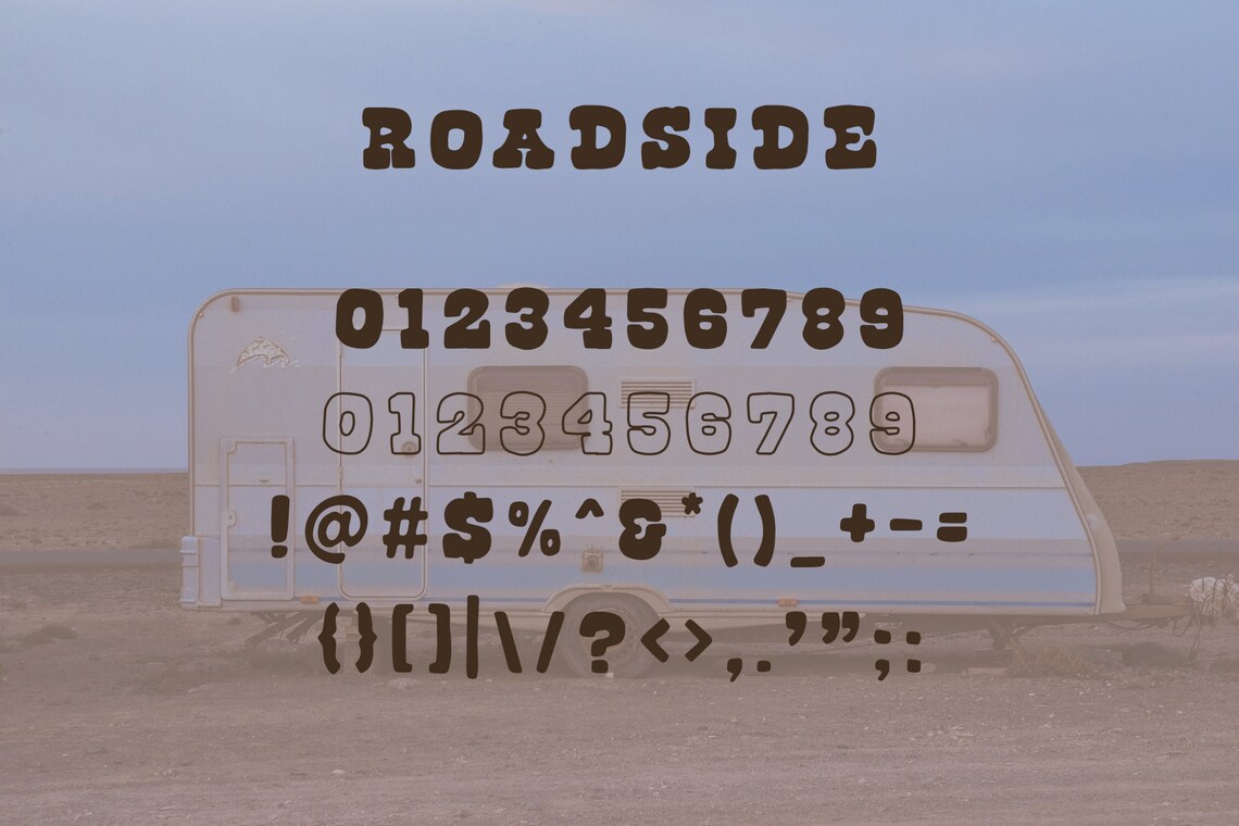 Roadside Font Vintage Slab Serif Vintage Font Adventure - Etsy