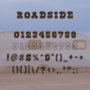 Roadside Font - Vintage Slab Serif, Vintage Font, Adventure Font, Retro ...