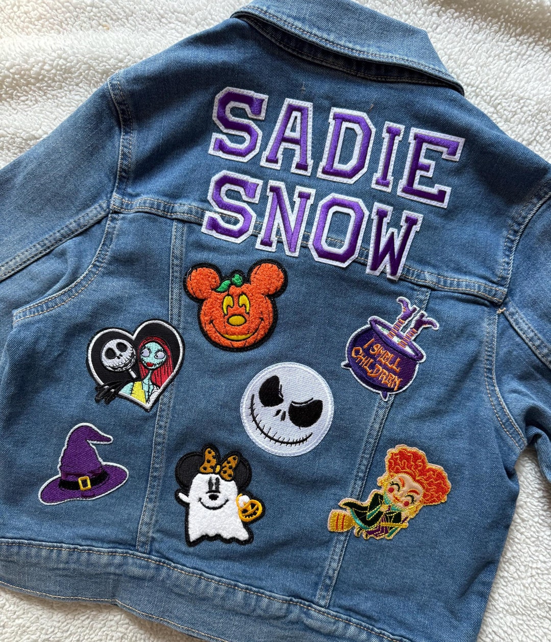 Custom Halloween Denim Jacket | Theme Park Patches - Etsy