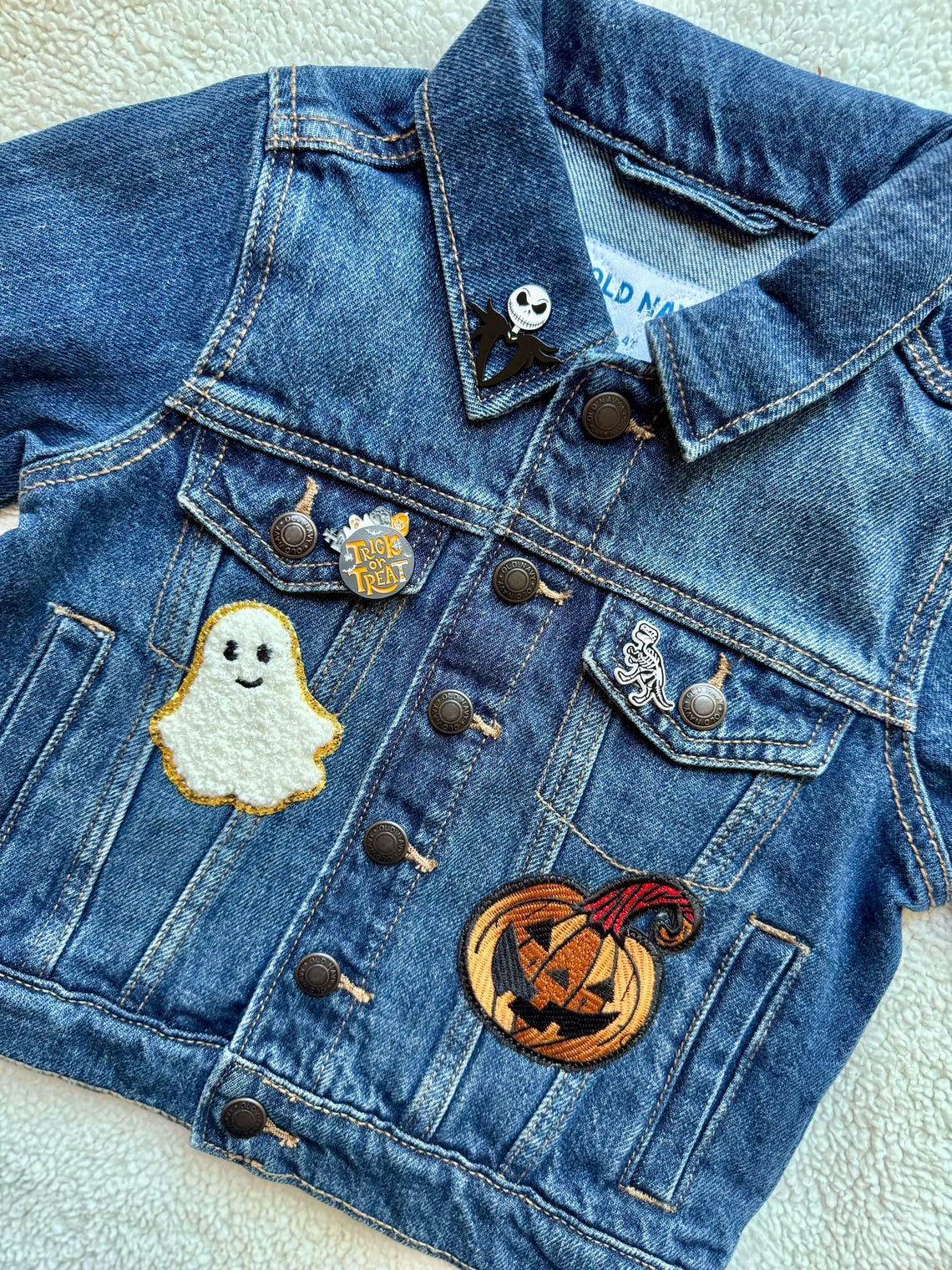 Custom Halloween Denim Jacket | Theme Park Patches - Etsy