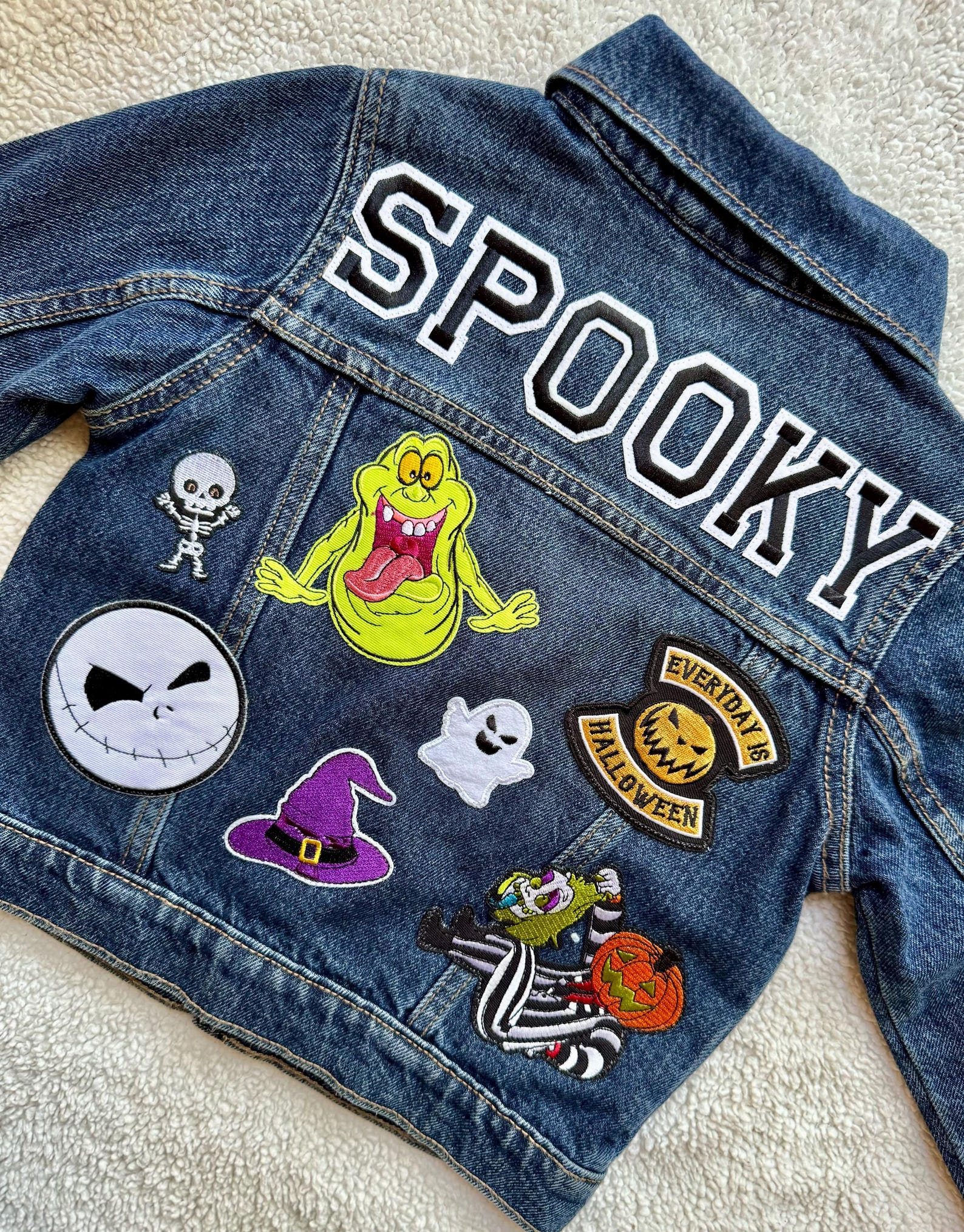 Custom Halloween Denim Jacket | Theme Park Patches - Etsy