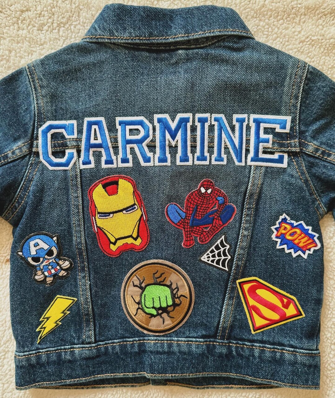 Superhero Jacket | Custom Personalized Denim Jacket for Babies ...