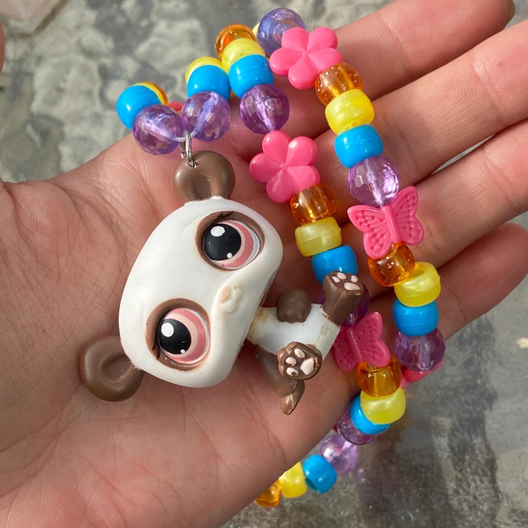LPS Brown Panda Kandi Necklace - Etsy