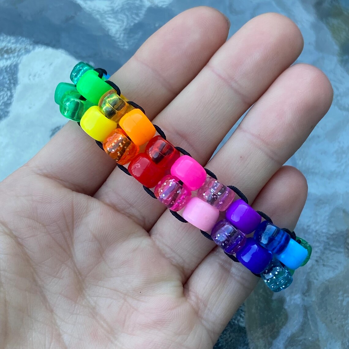 Small Rainbow Ladder Kandi Cuff - Etsy