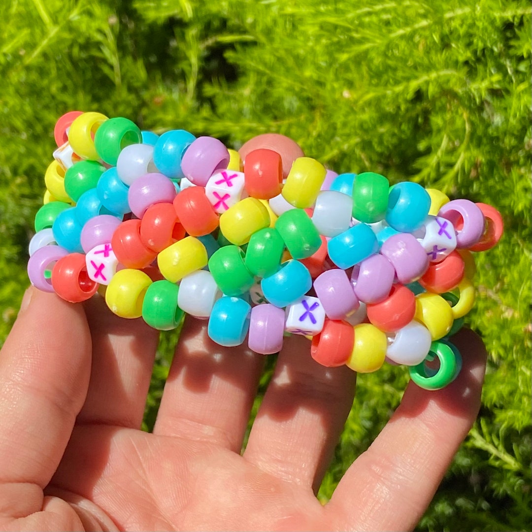 Rainbow Lace Kandi Cuff - Etsy
