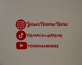 Tik Tok Custom Decal - Etsy