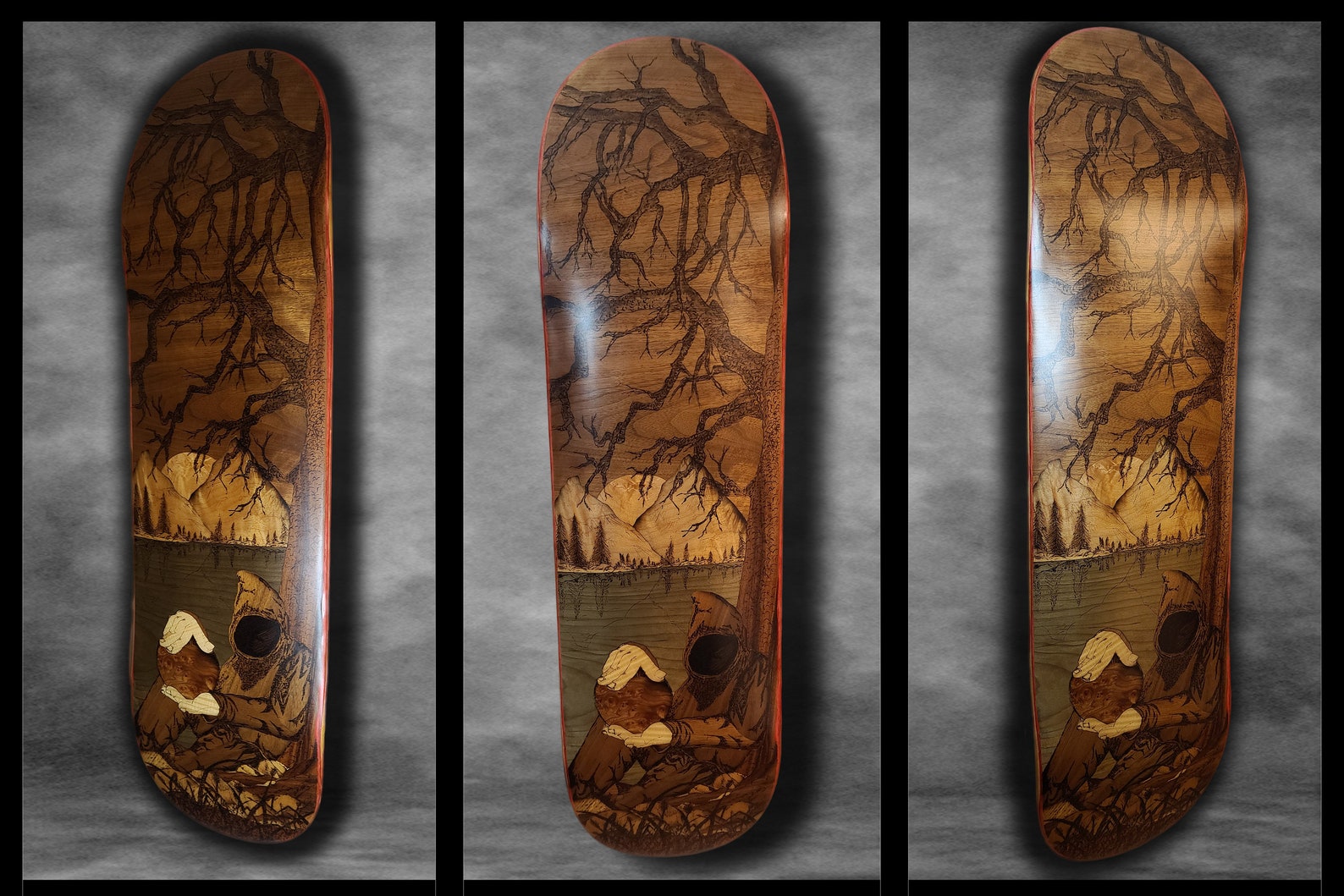 Wood Inlay, Skateboard Art - Etsy