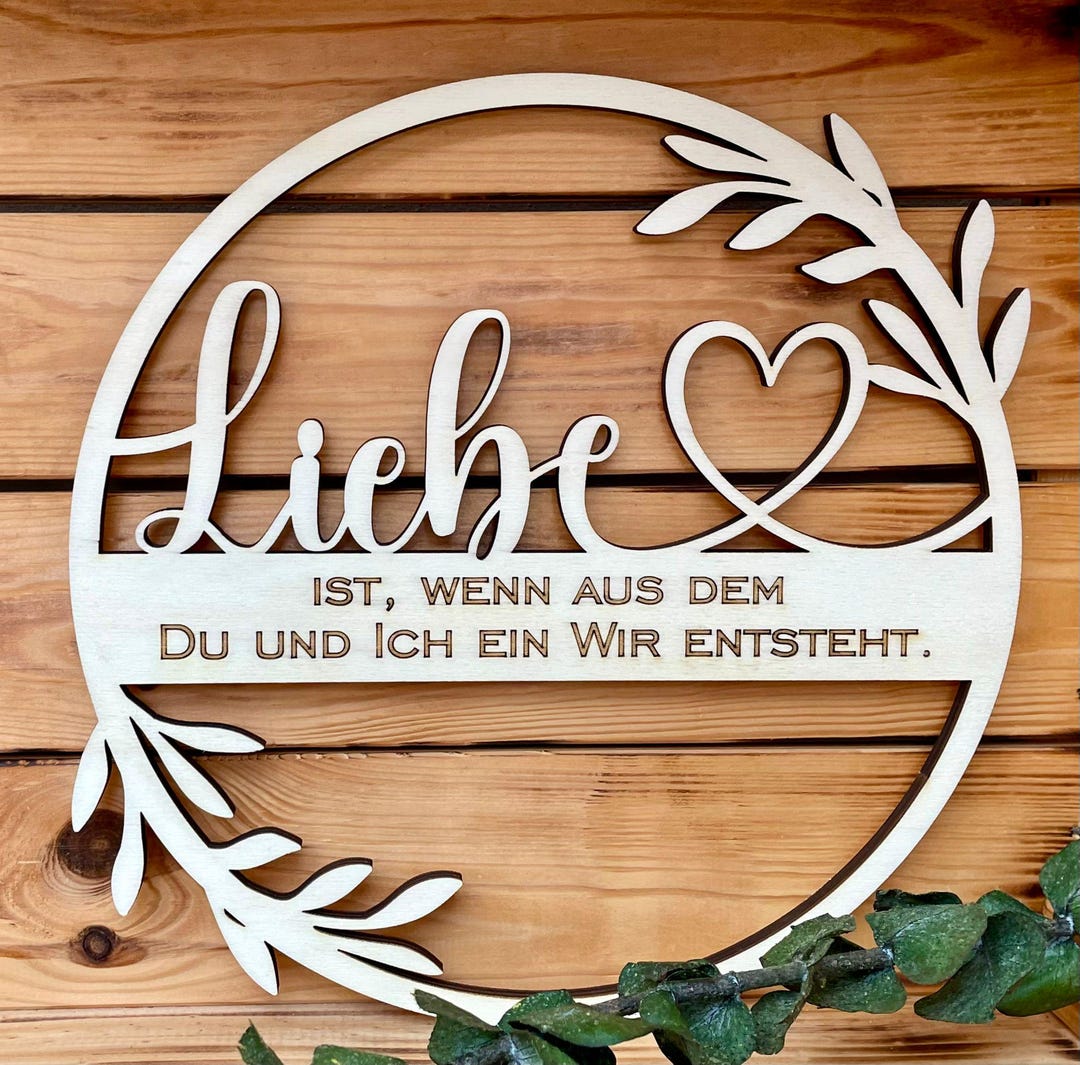 Laser File Love Sign Door Sign SVG DXF CDR Door Wreath Cutting File ...