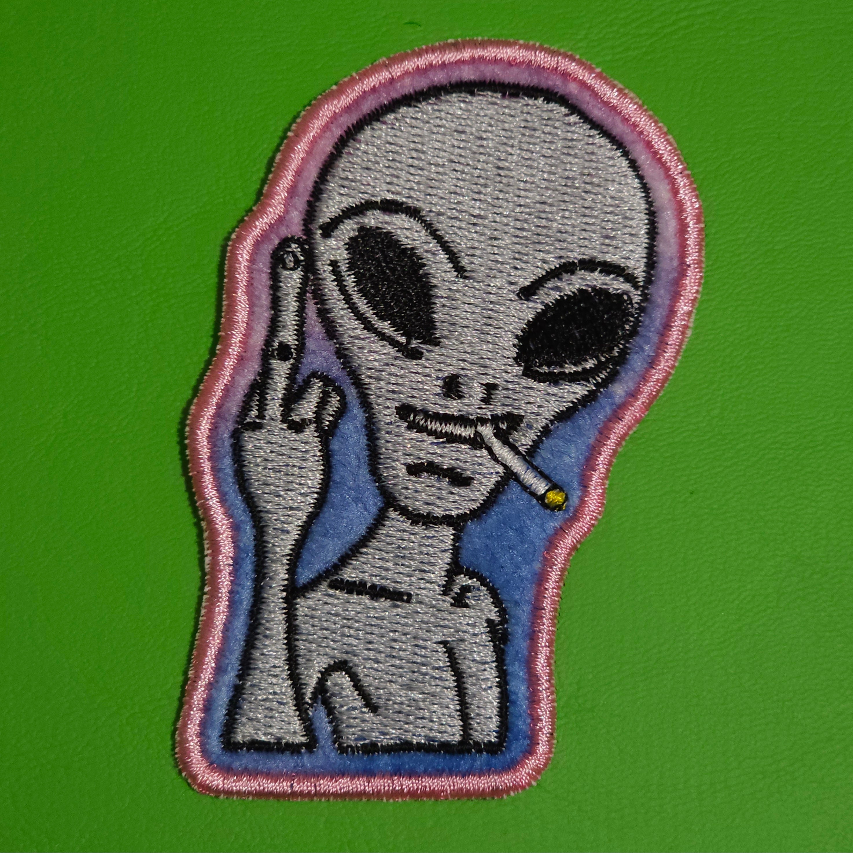 Alien Iron on Patch Extraterrestrial - Etsy