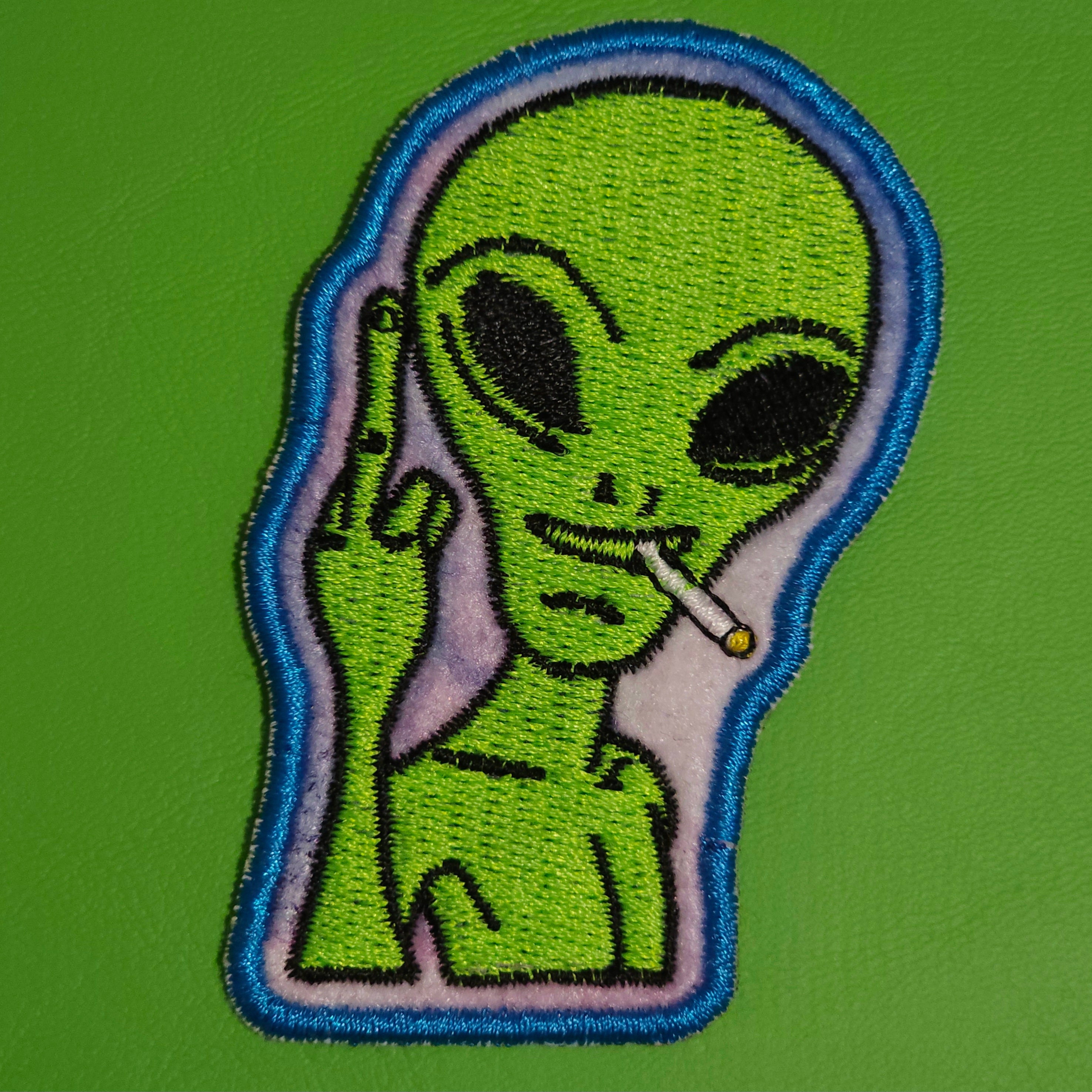 Alien Iron on Patch Extraterrestrial - Etsy