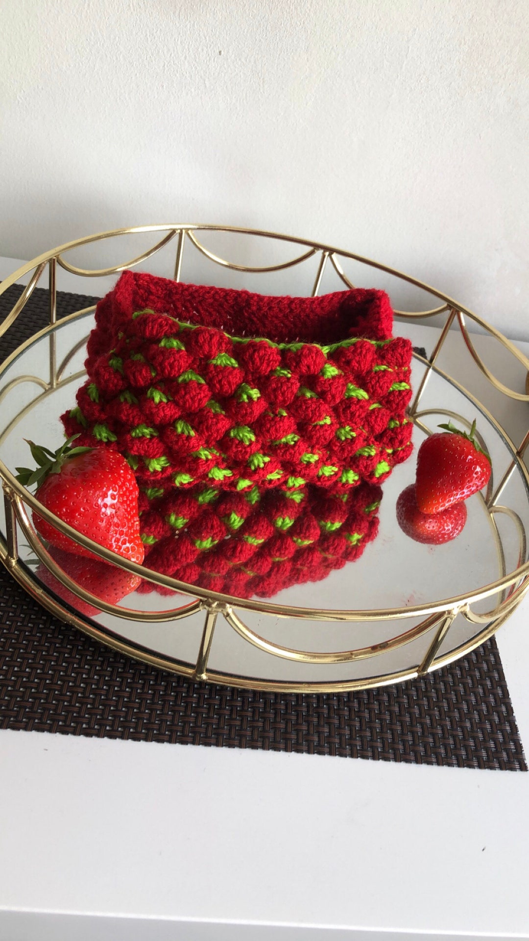 Strawberry Crochet Bag - Etsy