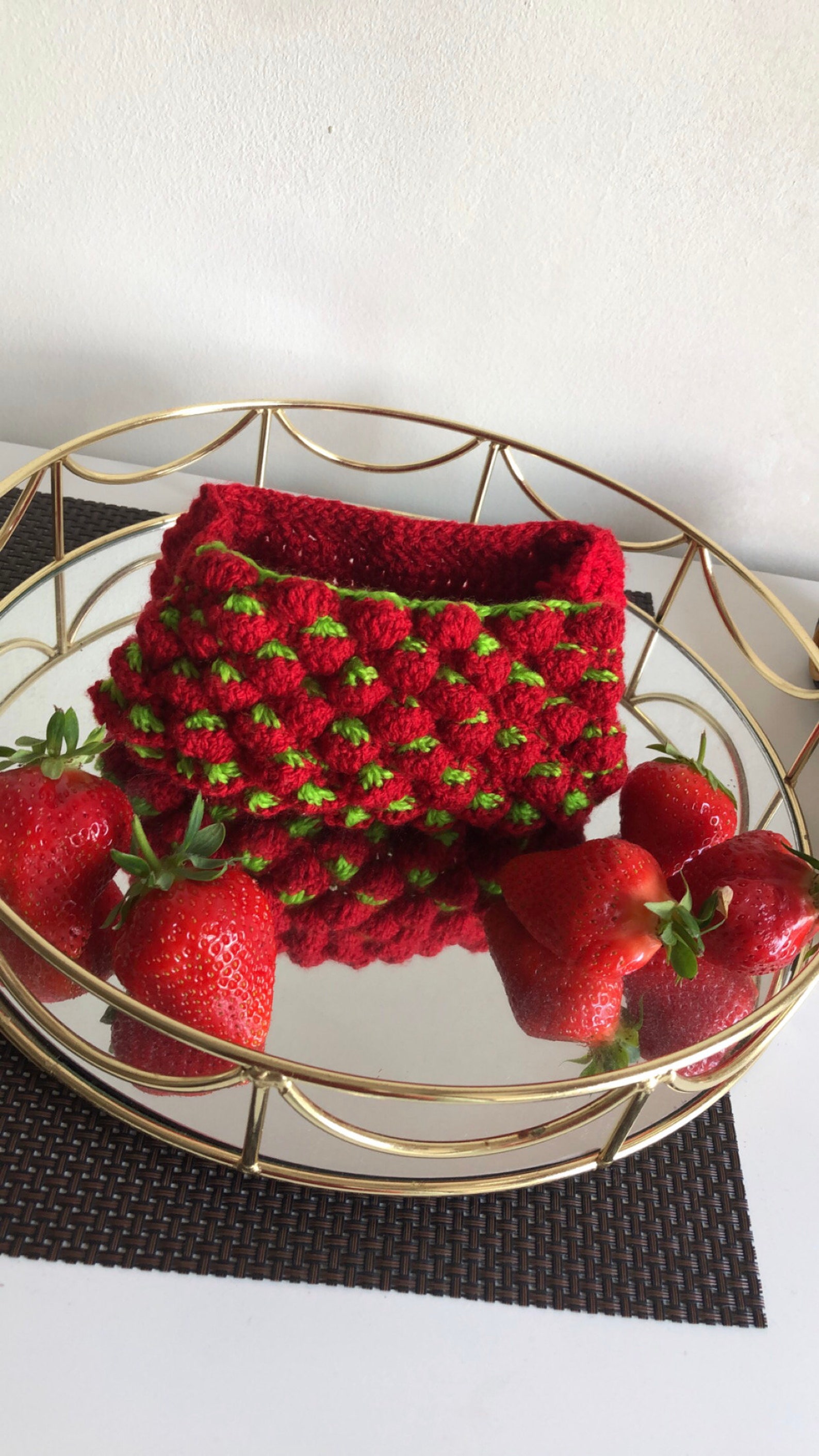 Strawberry Crochet Bag - Etsy