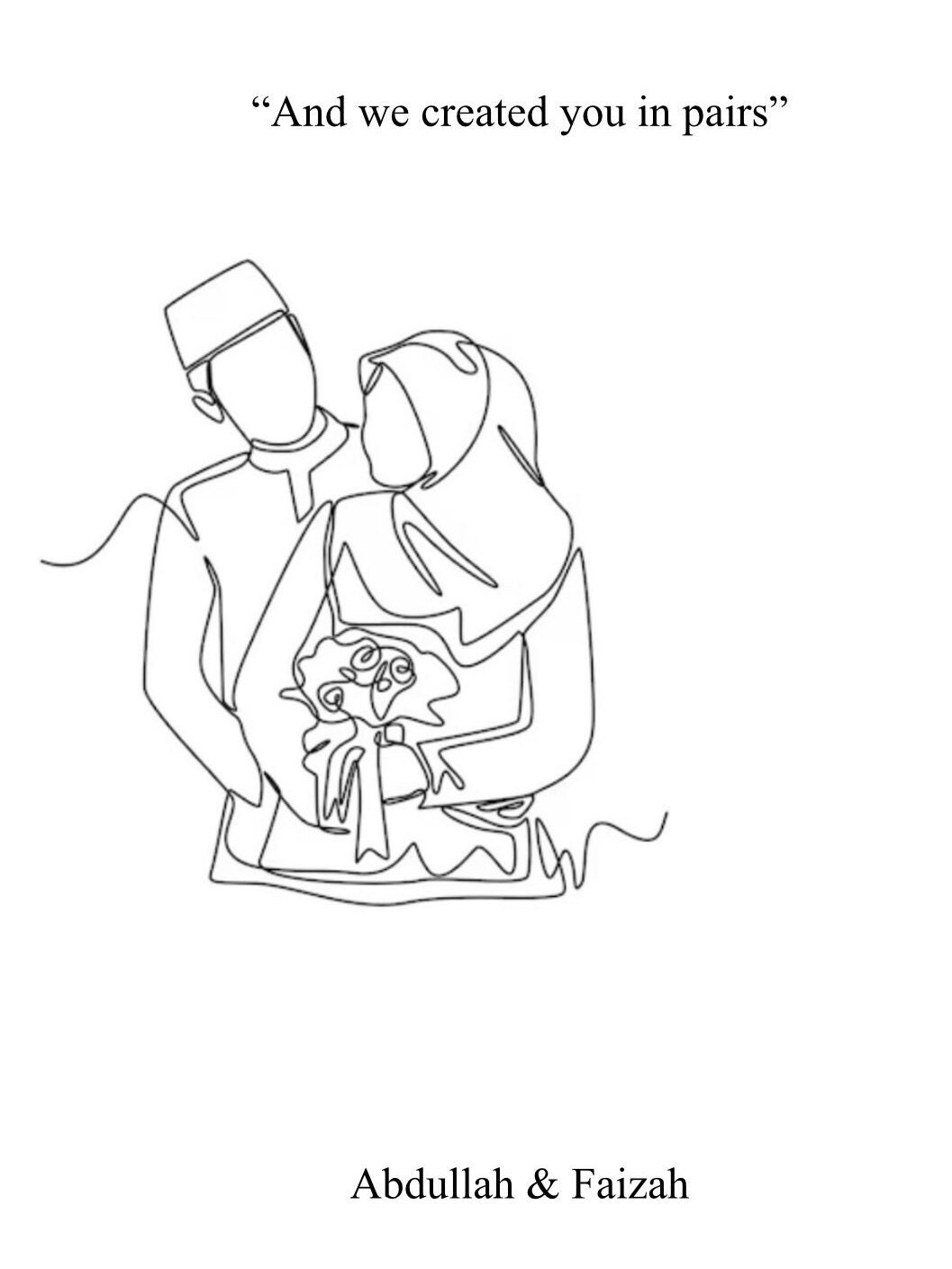 Muslim Wedding Coloring Page Favours - Etsy