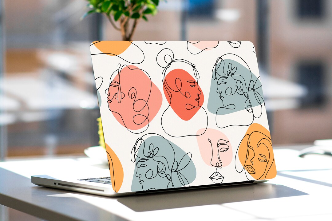 Women's Faces Laptop Skin Abstract Notebook Vinyl Decal Dell Hp Lenovo ...