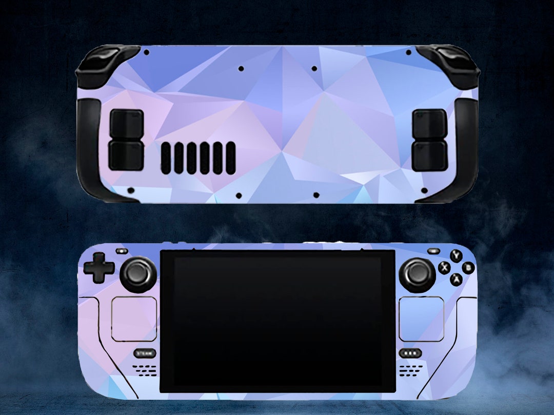 Blue Marble Steam Deck Skin, Geometric Crystal Pink Blue Steamdeck Opal ...