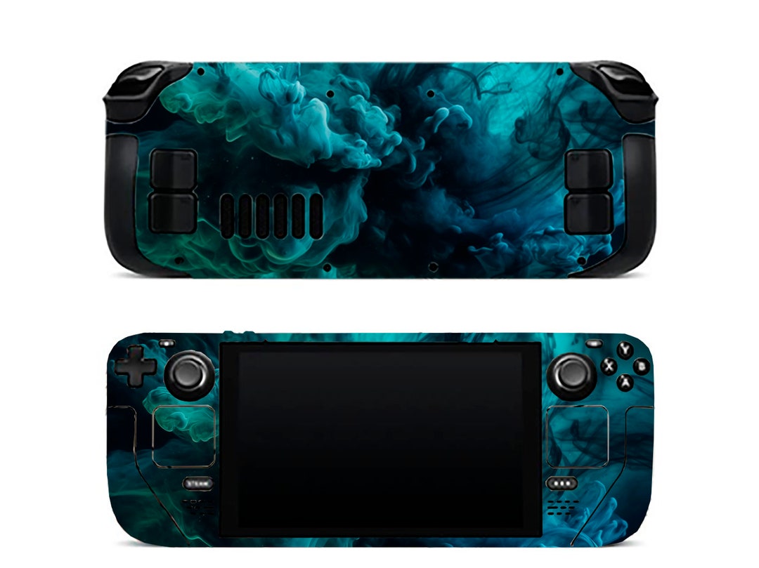 Custom Design Steam Deck Skin,blue Ink Wave Steam Deck Oled Console ...