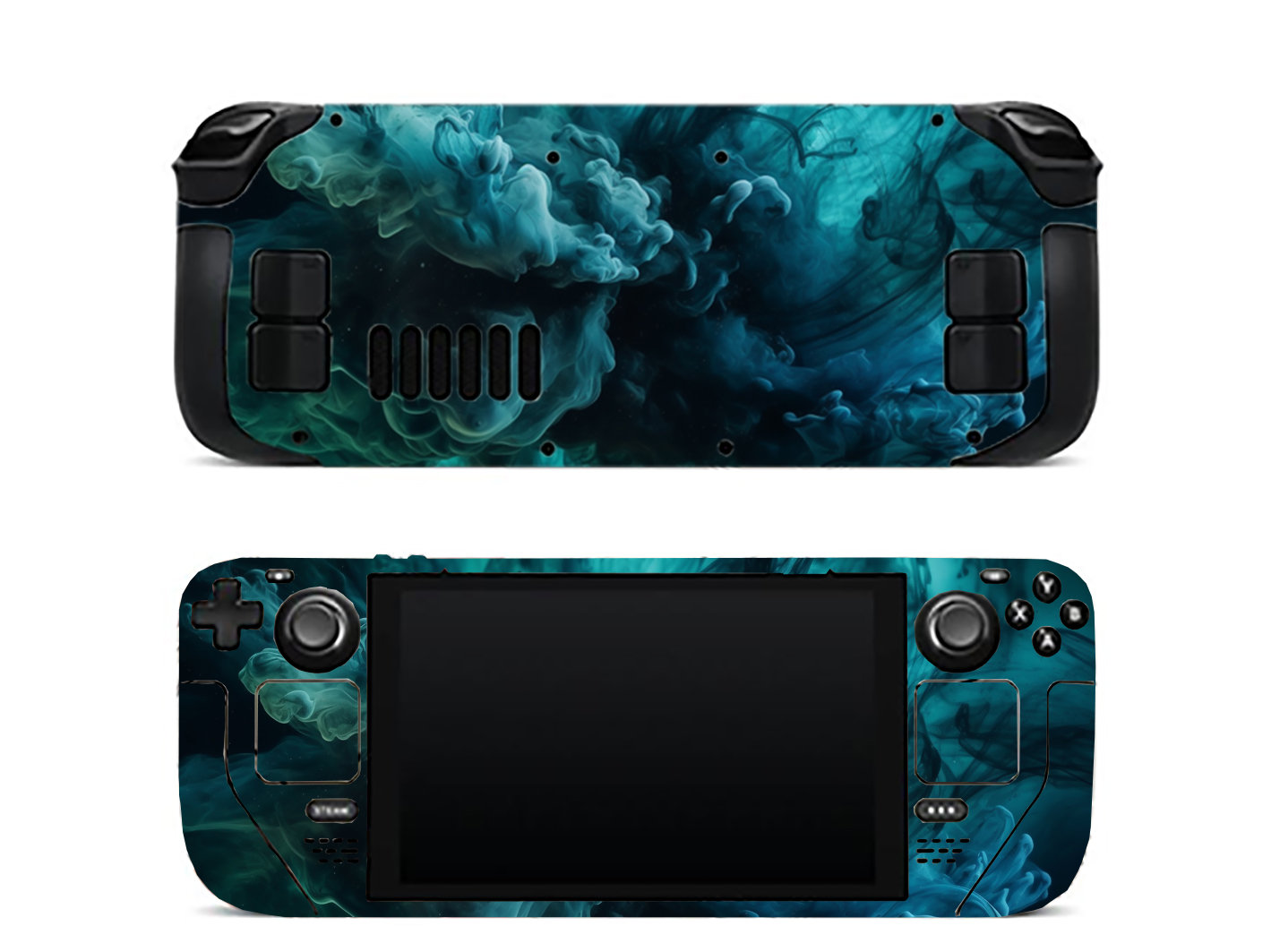 Custom Design Steam Deck Skin,blue Ink Wave Steam Deck Oled Console ...
