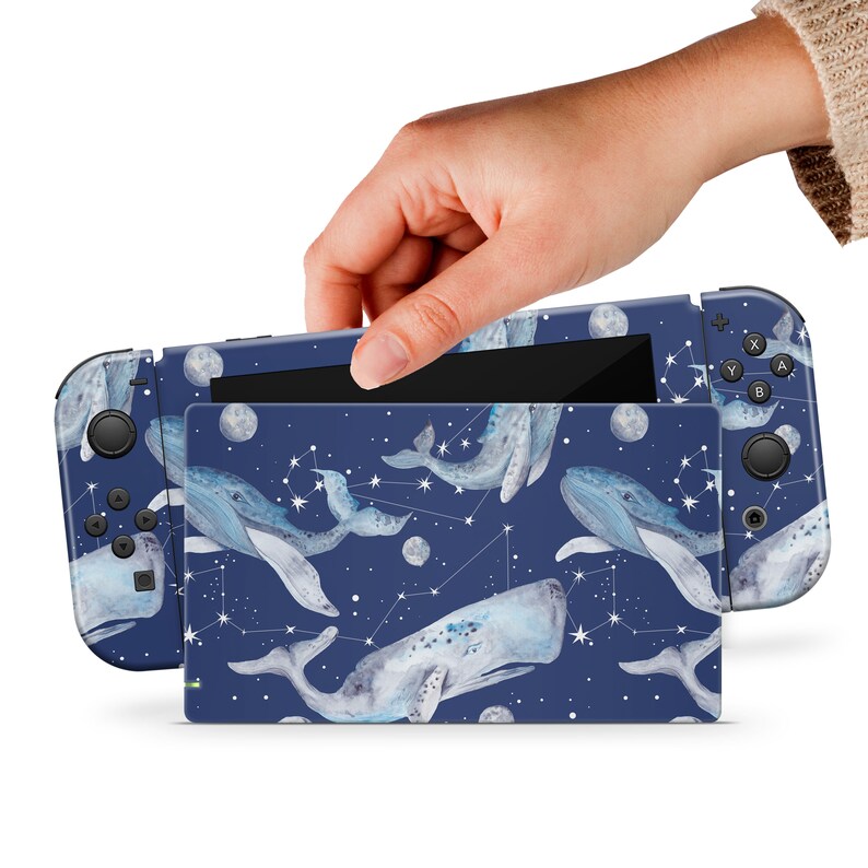Whales in Night Sky With Constellations Nintendo Skin Night Sky Gamers ...