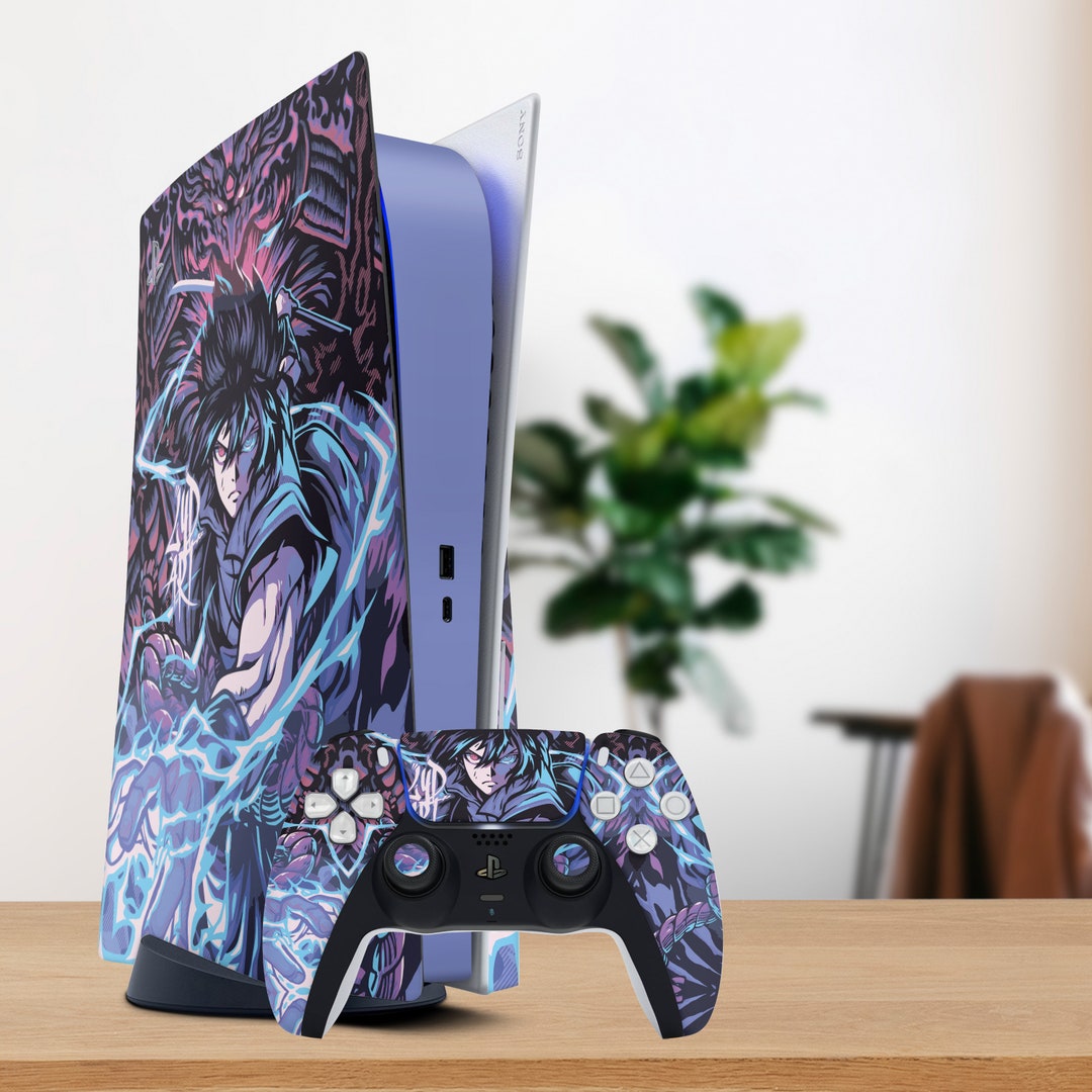 Anime Playstation PS5 Blue Skin PS4 Pro Art Sticker Playstation 4 Slim ...