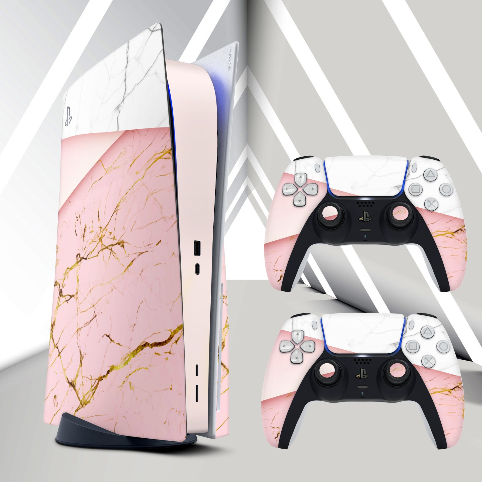 Pink PS5 PlayStation 5 Skin Geometric Pastel PlayStation 4 Pro - Etsy.de