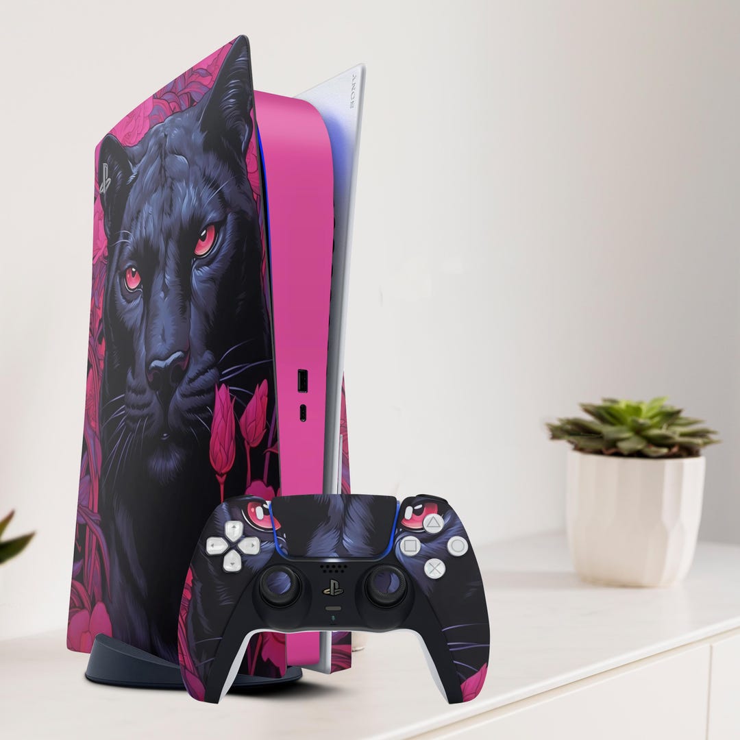 PS4 Skin Pink Pattern Ps4 Pro Slim Fat Vinyl Animal Playstation Console ...