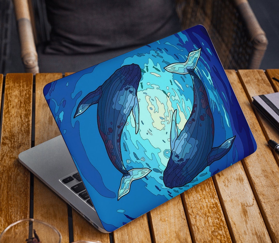 Whales Skin Laptop Blue Pattern Notebook Vinyl Dell XPS HP Envy Lenovo ...